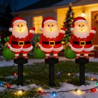 China 40cm Height Christmas Ground Stake Lights with IP65 Waterproof and Energy-Saving LED for Outdoor Holiday Decor for sale