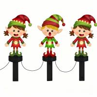 China 40cm Height IP65 Waterproof Energy-Saving LED Christmas Ground Stake Lights for Festive Outdoor and Indoor Decor for sale