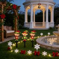 China 40cm Height IP65 Waterproof Energy-Saving LED Christmas Ground Stake Lights for Festive Outdoor and Indoor Decor for sale