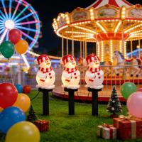China 40cm Height Christmas Ground Stake Lights with IP65 Waterproof and Energy-Saving LED for Festive Outdoor Decor for sale