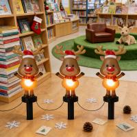 China 45cm Height Christmas Ground Stake Lights with IP65 Waterproof and Energy-Saving LED for Outdoor Holiday Decor for sale