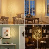 China The luminous birch tree table lamp / floor lamp / copper wire tree lamp - essential items for creating a festive home and entertainment atmosphere during the New Year for sale