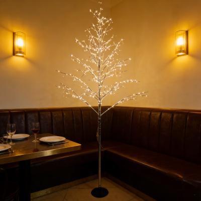 China Full LED Christmas Tree with Collapsible Storage Warm White Lights and Metal Stand for sale