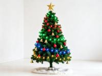 China Pre-Lit Artificial Christmas Tree with Multi-Color LED Lights & Golden Bells Lush Full Christmas Tree with Warm White Fairy Lights for Indoor/Outdoor for sale