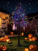 China Halloween lighted bare-branch trees, outdoor Halloween decorative lights, factory-direct holiday tree lights, export-quality holiday lighting, customizable illuminated bare-branch trees for sale