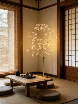 China Warm Gold LED Tree Light with Bendable Branches – Plug-in Artificial Light-Up Tree – Decorative Lighting for Home, Parties, and Holidays – Christmas Tree Ambient Light for sale