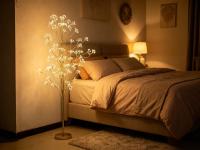 China Golden Crystal LED Tree Light, 6FT Warm White Lighted Artificial Tree Lamp with Bendable Branches, Luxury Golden Trunk Decorative Floor Light for Living Room, Wedding, Holiday Indoor Home Decor for sale