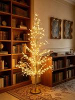 China Gold Dandelion LED Tree Light – Warm white, realistic firework-style tree light featuring bendable branches and a metal base. for sale