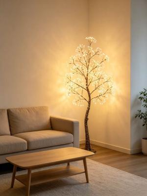 China Simulated Tree Trunk: Features a highly realistic birch-textured trunk and branches; the branches are flexible and can be bent to adjust the shape, offering great malleability for styling as desired for sale