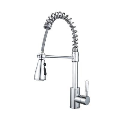 China Modern Deck Mounted Single Handle Pull Out Kitchen Faucet Pull Out for sale
