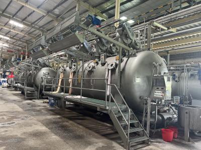 China Low Liquor Ration Airflow Dyeing Machine Water Saving 380V/50HZ for sale