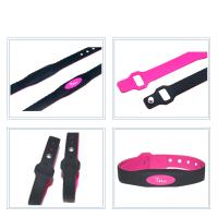 China 13.56Mhz Silicone RFID Wristband Tag For Health Clubs Leisure Area for sale