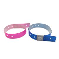 China Customize RFID PVC Wristband RFID Tag Bracelet With Many Colors for sale