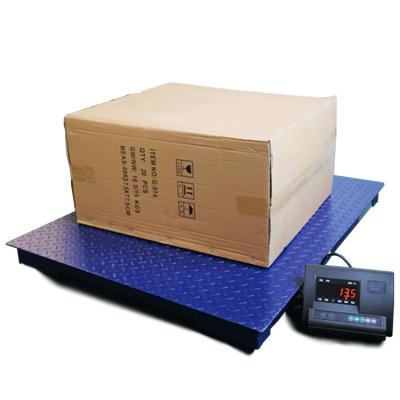 China Steel Floor Weighing Scales With Ramp 2000lb Industrial Electronic Customized Color for sale