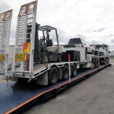 China Electronic Digital Industrial Truck Scales Semi Truck Purple Horn 3*12m 50 Ton U Beam Structure for sale