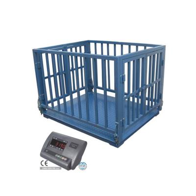 China Steel Livestock Weighing Scales Electronic 1000KG Diamond Plate OIML III for sale