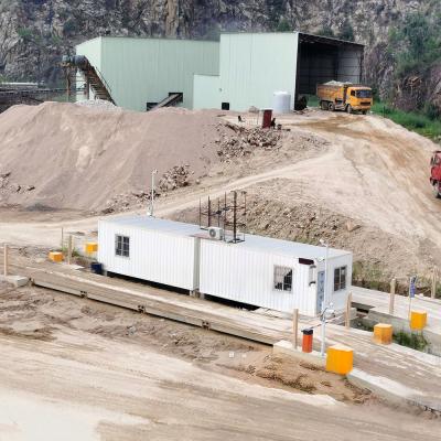 China Purple Horn 39ft Length Split Type U Beams Electric Lorry Weighbridge for sale