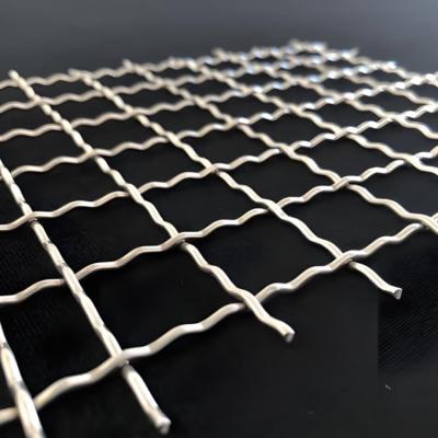 China Heat Resistant Woven Stainless Steel Crimped Mesh Non Deformable Grill Net for sale