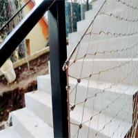 China Flexible 201 Stainless Steel Ss Wire Rope Mesh For Indoor Stair And Balcony Railing Protection for sale