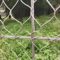 China High Strength Flexible 7x19 Stainless Steel Rope Netting 150×150mm For Green Walls And Plant Climbing for sale