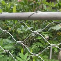 China High Strength Flexible 7x19 Stainless Steel Rope Netting 150×150mm For Green Walls And Plant Climbing for sale