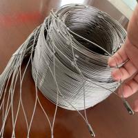 China 100×100mm Large Stainless Steel Rope Mesh Netting For Stadium And Bridge Anti Throwing for sale