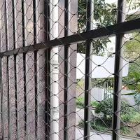 China Decorative Stainless Steel Rope Mesh Netting For Hotel Interior And Ceiling Suspension for sale