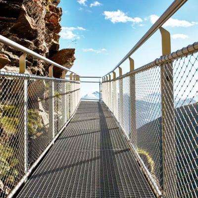 China Flexible 304 / 316 Stainless Steel Wire Rope Mesh For Fall Protection And Safety Fence for sale