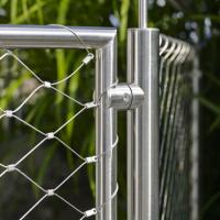 China Clip On Heavy Duty Stainless Steel Wire Rope Mesh Net For High Rise Fall Arrest for sale