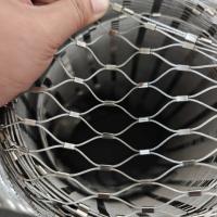 China Knotted Flexible Stainless Steel Wire Rope Mesh  304 / 316 For Balcony Safety Net for sale