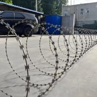 China Electro-Galvanized Fencing Razor Wire / Straight Type Anti-Intrusion for Warehouse for sale