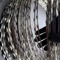 China Stainless Steel Concertina Razor Wire BTO-22 Heavy Duty Anti Cut Wire for sale