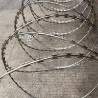 China BTO-16 Galvanized Razor Barbed Wire / Heavy Duty Anti Climb Coil For Industrial Park for sale