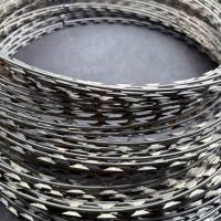China CBT-65 Concertina Razor Wire / Stainless Steel Spiral Barrier for Border Control for sale