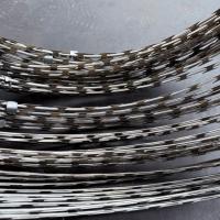 China CBT-65 316 Stainless Steel Coil Razor Wire / Marine Grade Spiral for Port Facility for sale