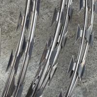 China Electro Galvanized Concertina Wire Straight Type Anti Climb Coil For Residential Wall for sale