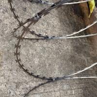 China Anti Climb BTO-10 Galvanized Concertina Razor Wire Lightweight For Residential Wall for sale