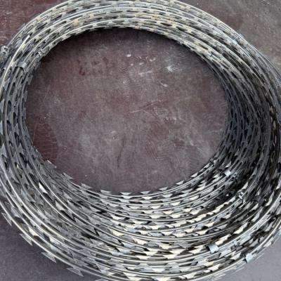 China BTO-22 Cross Type Concertina Barbed Wire Fencing / Diamond Mesh for Airport Security for sale