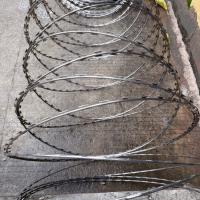 China Hot-Dip Galvanized Flat Razor Wire / Anti-Climb Coil for Residential Wall for sale
