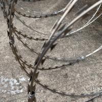 China BTO-22 Galvanized Razor Wire Anti Climb Concertina Coil For Prison Fence for sale