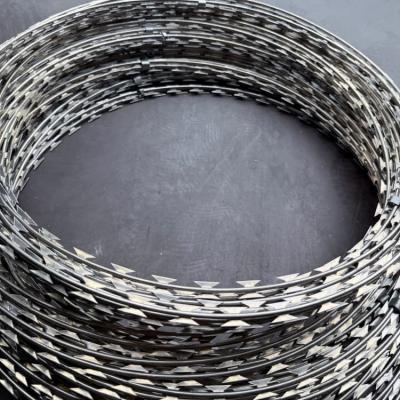 China Anti Climb BTO-10 Galvanized Concertina Razor Wire Lightweight For Residential Wall for sale
