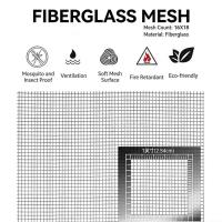 China 16×18 mesh flame - retardant fiberglass invisible window screen roll  anti - aging  insect - proof and fly - proof window screen suitable for commercial and public buildings for sale