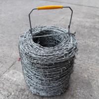 China Heavy Duty Galvanized Barbed Wire, Double Strand Farm Fencing 500m Roll for sale