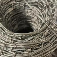 China Galvanized Steel Barbed Wire, 12.5x12.5 BWG Double Strand for Residential Perimeter Security – 100m for sale