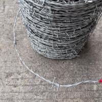 China 13 X 14 BWG Electro Galvanized Barbed Fencing Wire Double Strand Farm Fencing 100m – 500m for sale