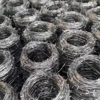 China 13 X 14 BWG Electro Galvanized Barbed Fencing Wire Double Strand Farm Fencing 100m – 500m for sale