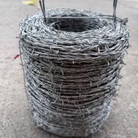 China Single Strand Barbed Wire 15 x 15 BWG Galvanized Lightweight Fence Wire 4 Inch Barb for sale