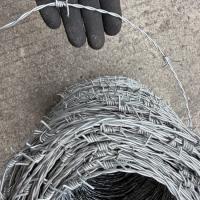 China Single Strand Barbed Wire 15 x 15 BWG Galvanized Lightweight Fence Wire 4 Inch Barb for sale