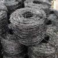 China 14 X 14 BWG Hot Dipped Galvanized Double Strand Barbed Wire Farm Fencing With 3–6 Inch Barb Spacing for sale