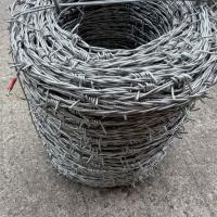 China Traditional Twist Barbed Wire 14 x 14 BWG Galvanized Double Strand Ranch Fence 6 Inch Barb for sale